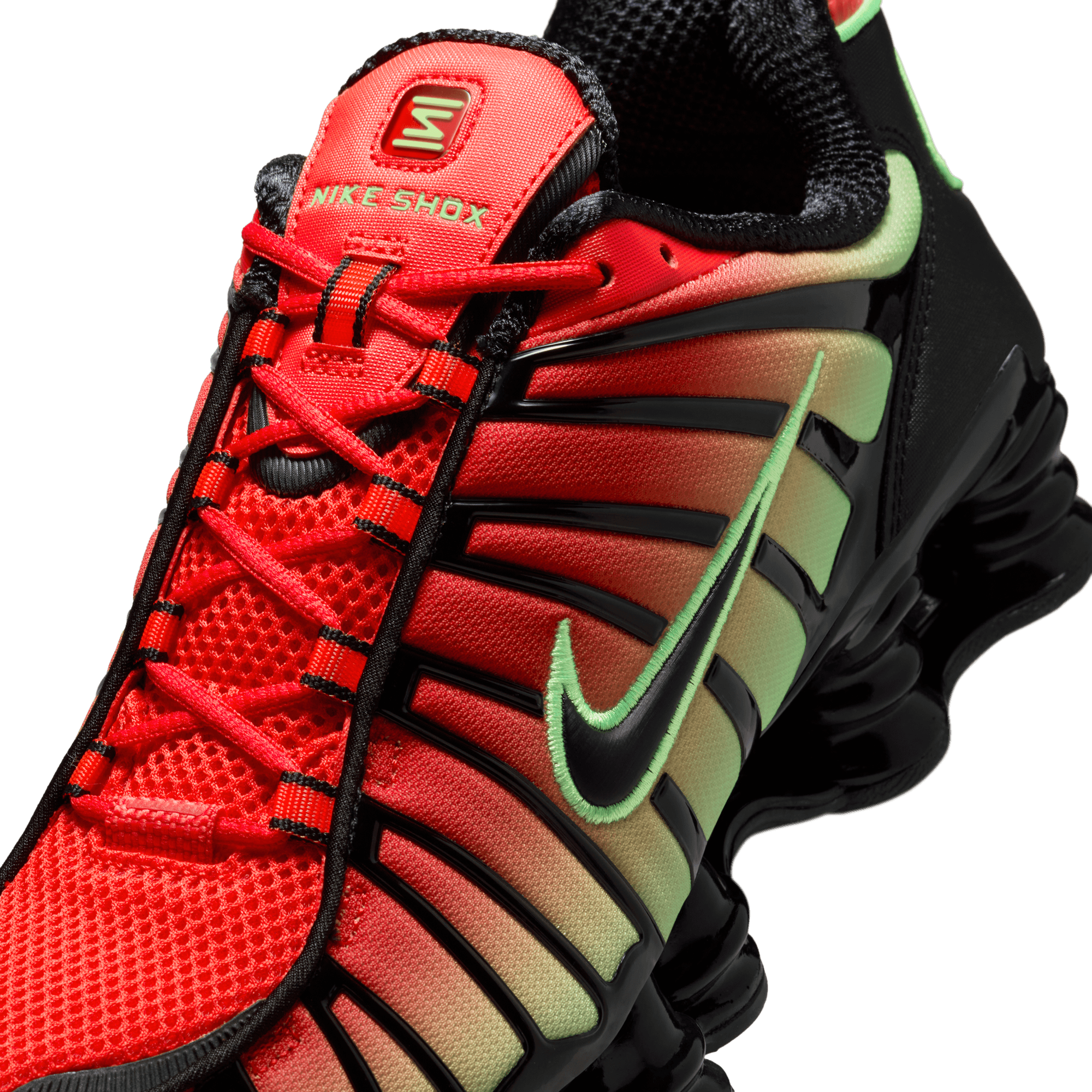 Nike Shox TL (Lt Crimson/Black-Green Strike-Black) – Centre