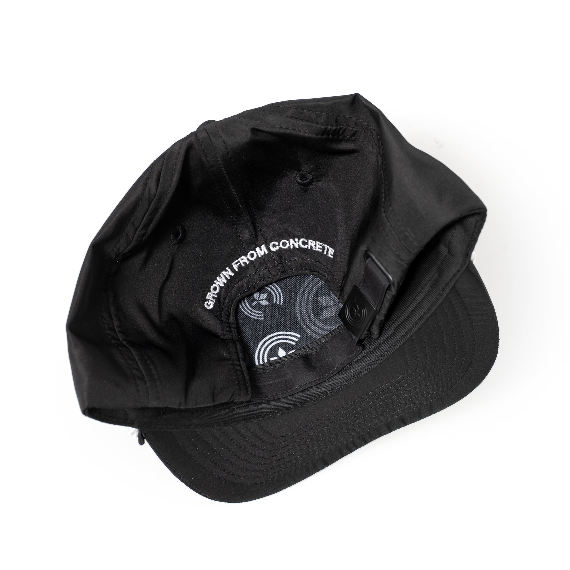 Centre Flag 5 Panel Hat (Black)