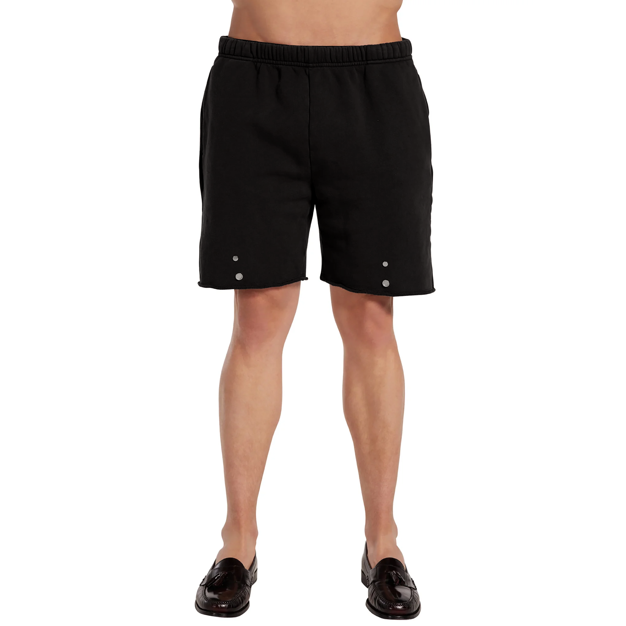 Les Tien Snap Front Shorts (Jet Black) – Centre